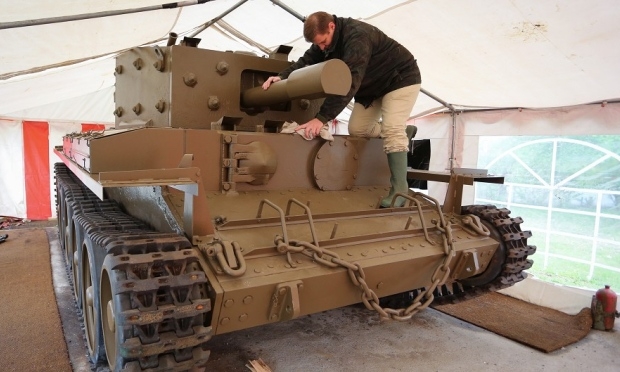 A Centaur Tank is Refurbished for Normandy Anniversary