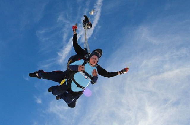 Spitfire Pilot Parachutes for First Time