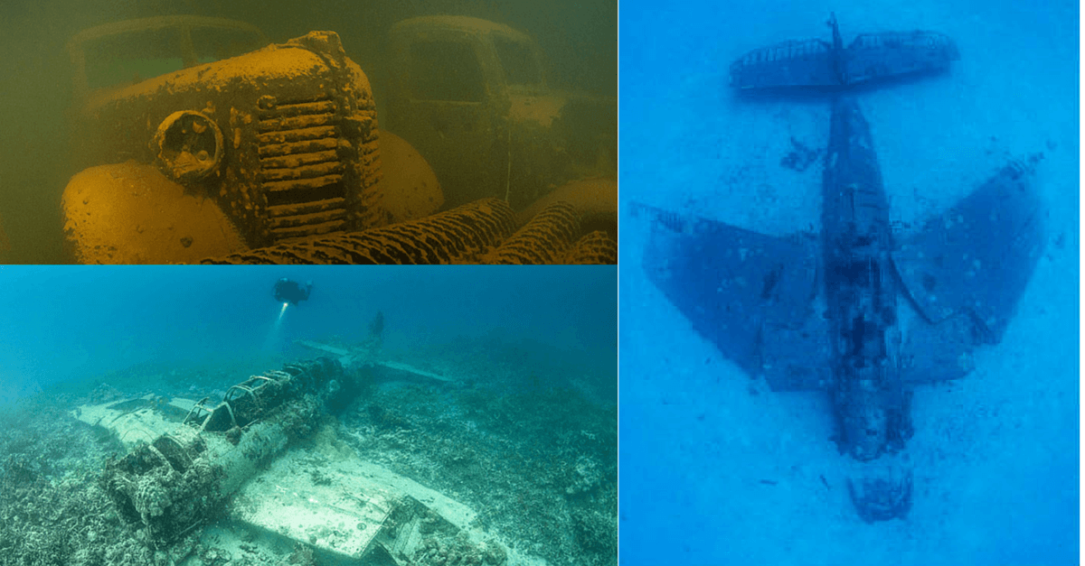 Underwater photographs reveal Pacific WWII aircraft graveyard