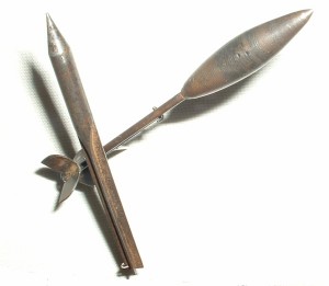Before bombs: pilots dropped these steel arrows on the enemy.
