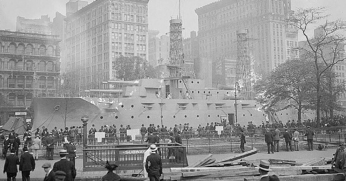 The Battleship of Union Square: How a 200ft Wooden 'Destroyer' Got ...