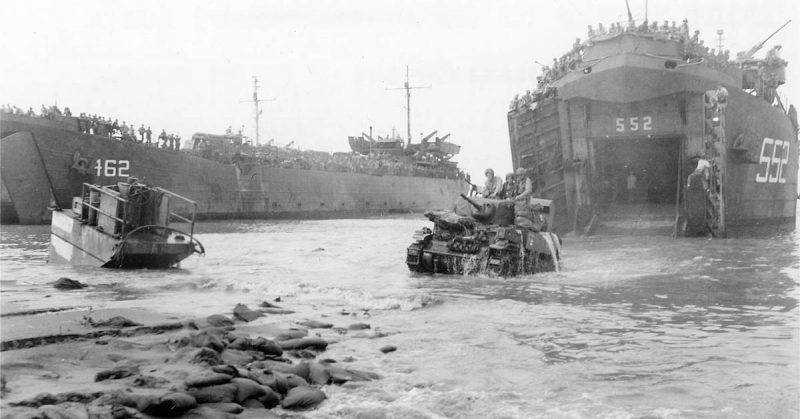 From Texas to Japan aboard a LST - Putting The Men Ashore To Win The War