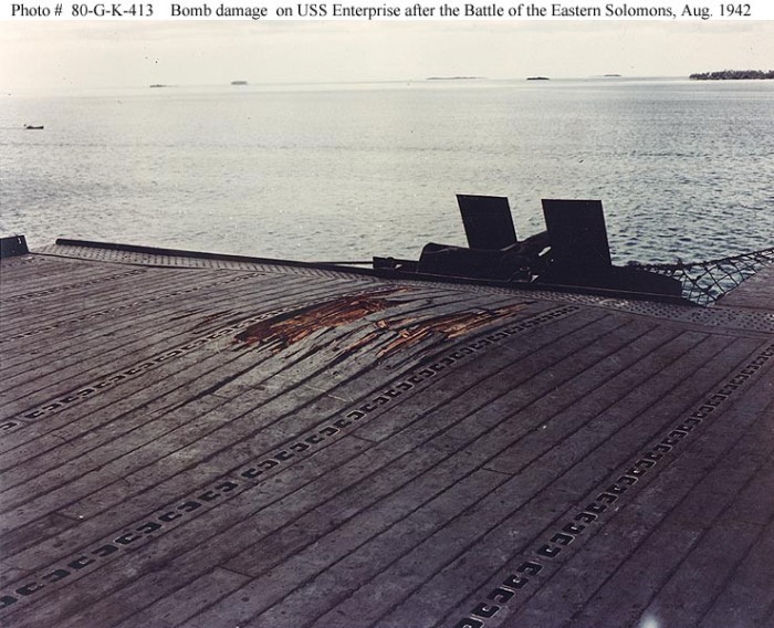 11 Amazing WWII Color Pictures Of The USS Enterprise - Big E