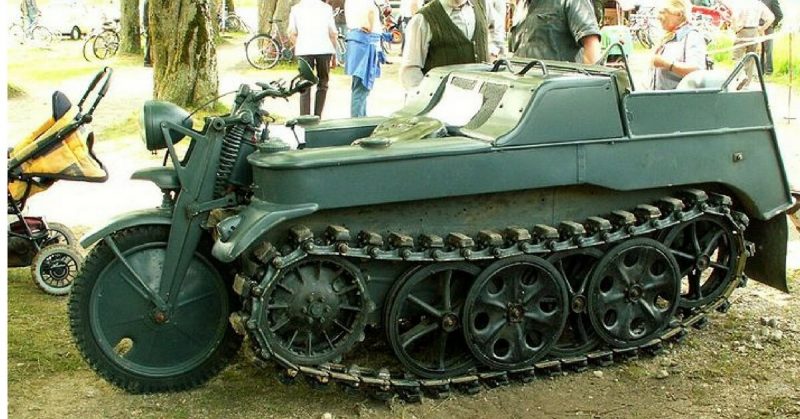 A Weird Wehrmacht Vehicle - Half Tank, Half Motorbike - This Is The ...
