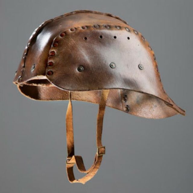 The Tank Museum: The World War One Tank Crew's Face Mask And Helmet