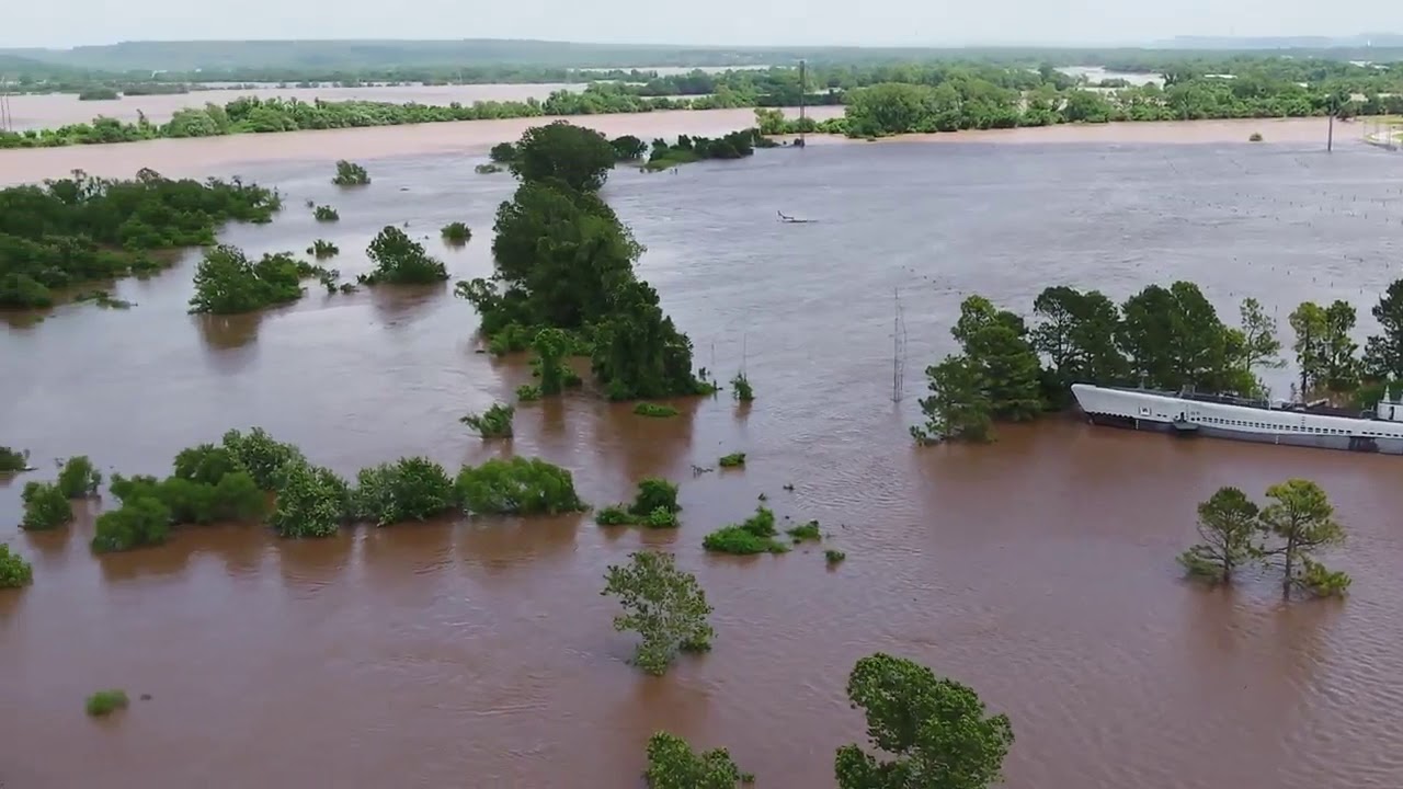 WW2 Submarine Floats In Flood
