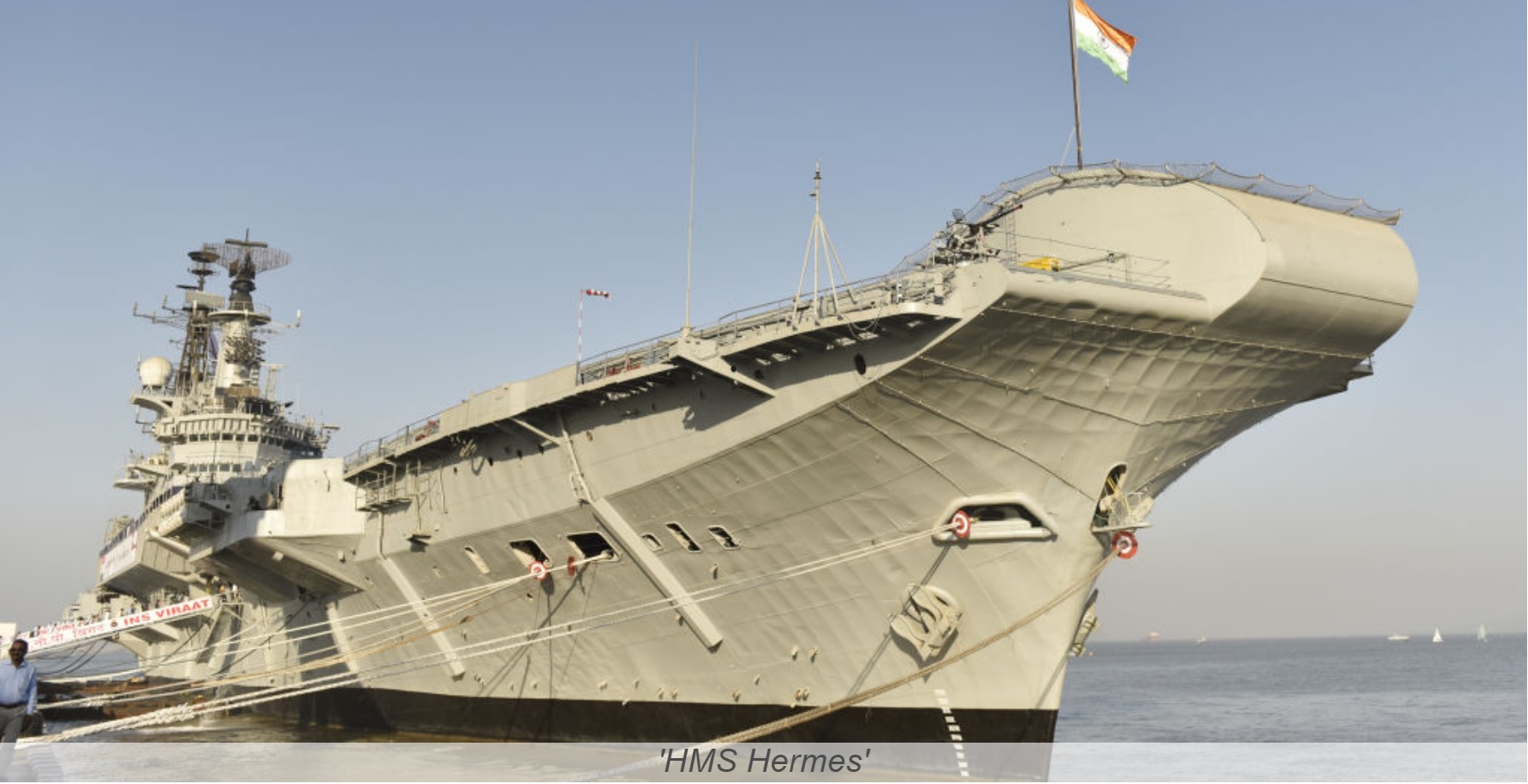 Falklands Aircraft Carrier Hermes now the INS Viraat for the Scrapheap