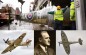a surviving spitfire is broken down to be transported to RAF Museum