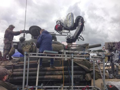 A ton of pictures from behind the scenes of the Fury film set | War ...