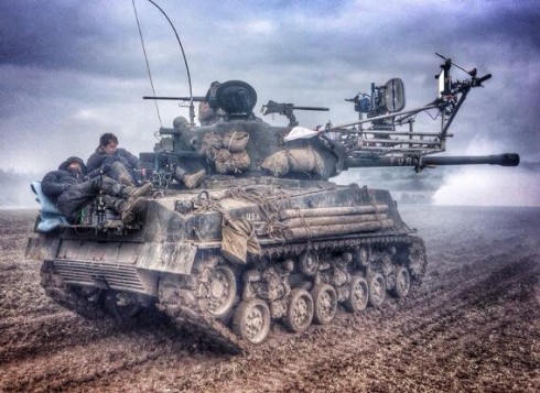 A ton of pictures from behind the scenes of the Fury film set | War ...