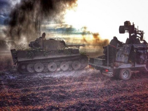 A ton of pictures from behind the scenes of the Fury film set | War ...