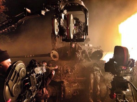 A ton of pictures from behind the scenes of the Fury film set | War ...
