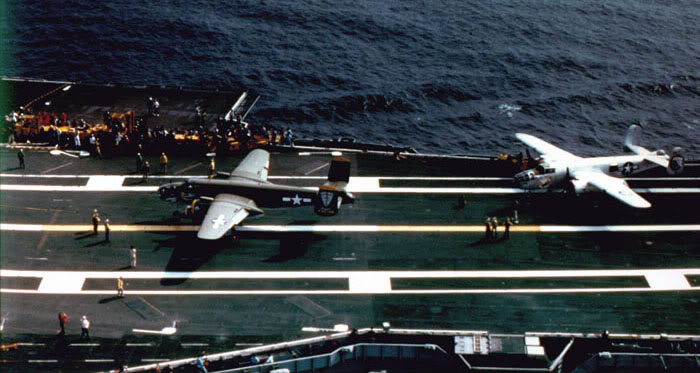 Seen this before?? In 1992 B-25s Take Off From A Carrier Once More To ...