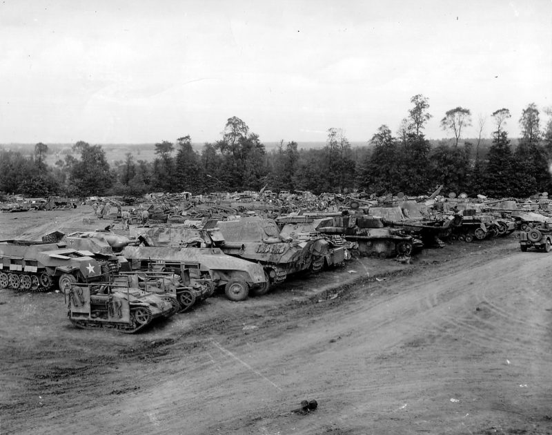 Captured German Tanks and Equipment dump in Normandy | War History Online