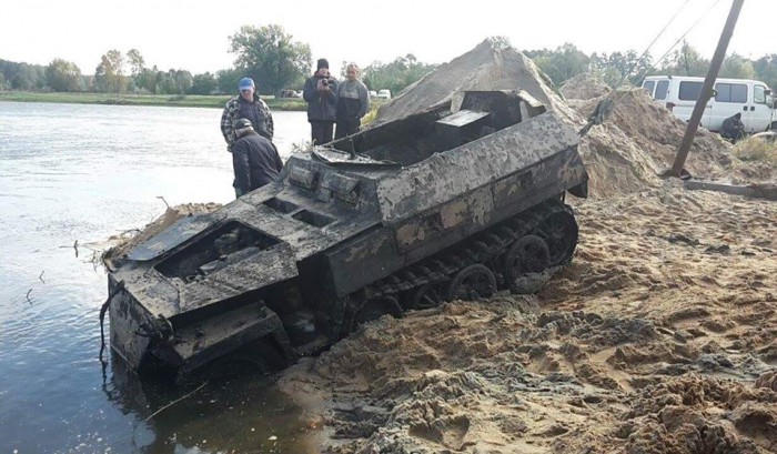 AMAZING! German WWII Halftrack Pulled Out of a River - Incredible ...