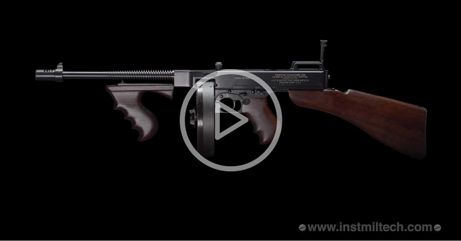 Model of 1919 Thompson Submachine Gun - the original Tommy gun (Watch ...