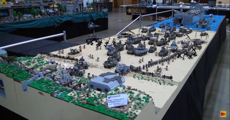 Epic LEGO WWII D-Day Normandy Omaha Beach Display | War History Online