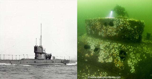 Dutch divers of the North Sea identify British submarine from World War ...