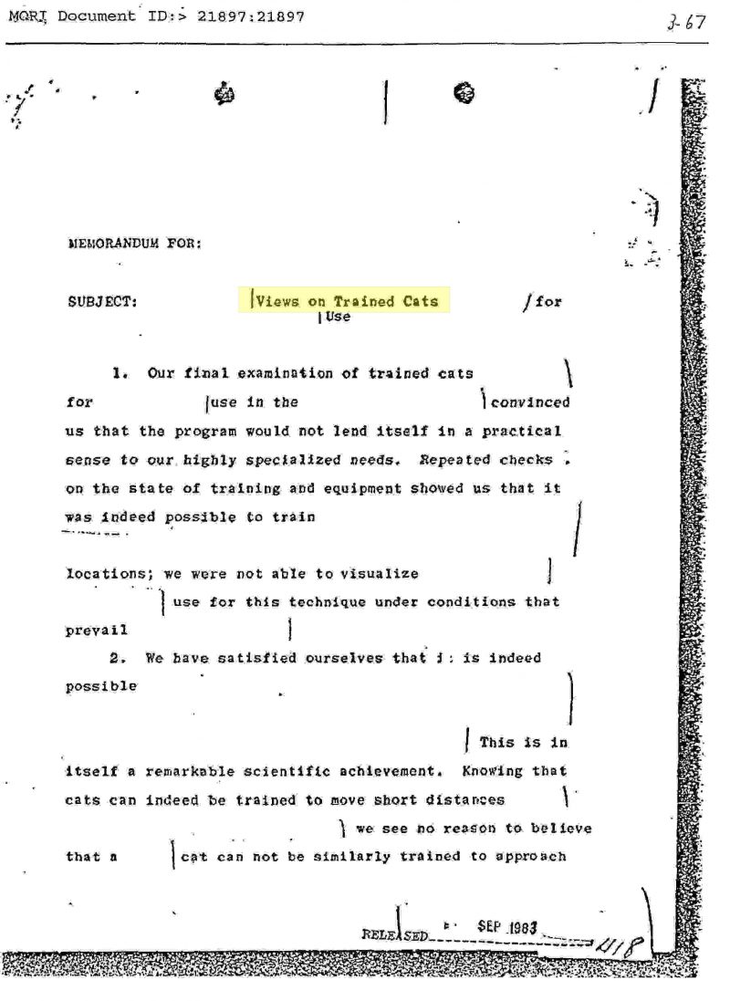 Project Acoustic Kitty – The CIA’s Top Secret Spy Cats Project | War ...