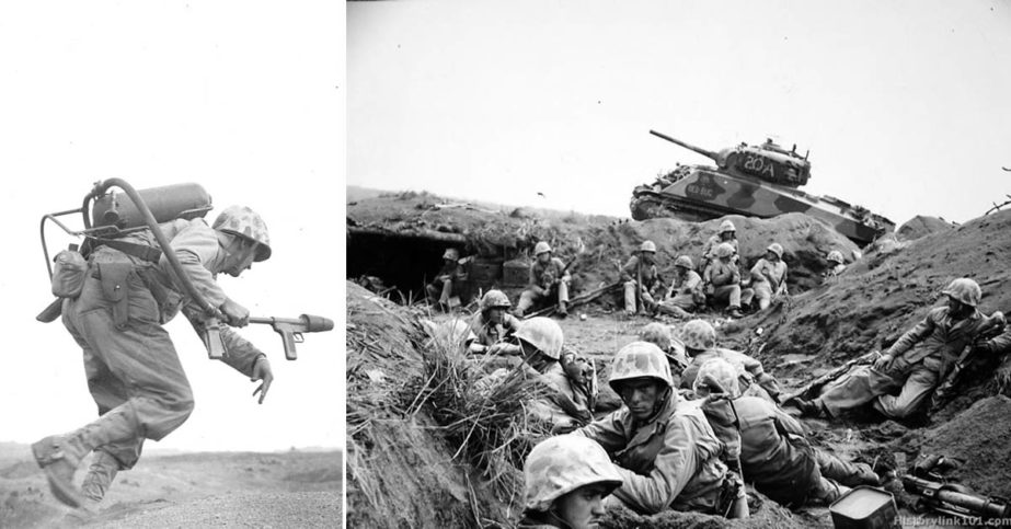 Jumped Onto Another Bunker With His Flamethrower, Stuck The Nozzle Into ...