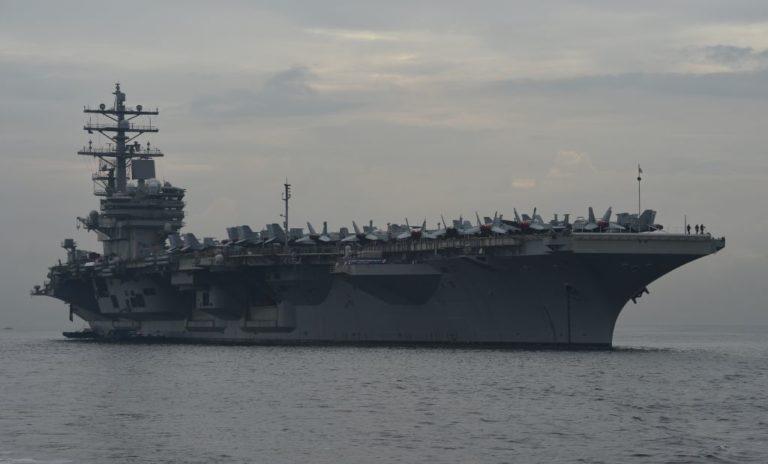 USS Ronald Reagan And HMS Queen Elizabeth Train Together In The Indian ...