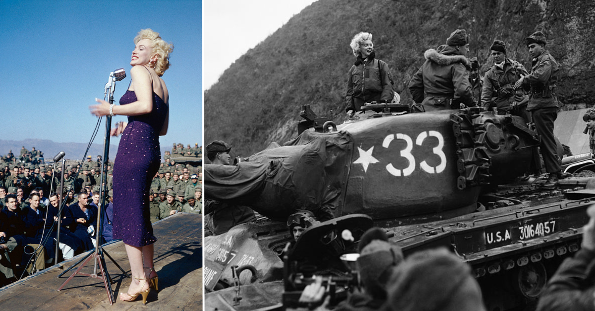 Iconic Photos of Marilyn Monroe Entertaining American Troops in Korea ...
