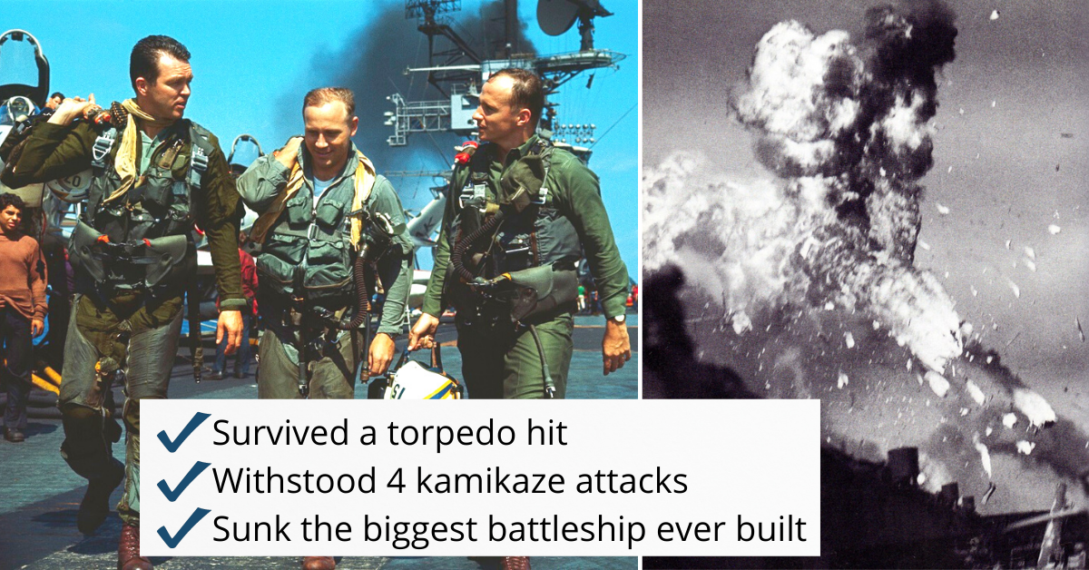 The USS Intrepid Survived Four Kamikaze Attacks And Continued In ...