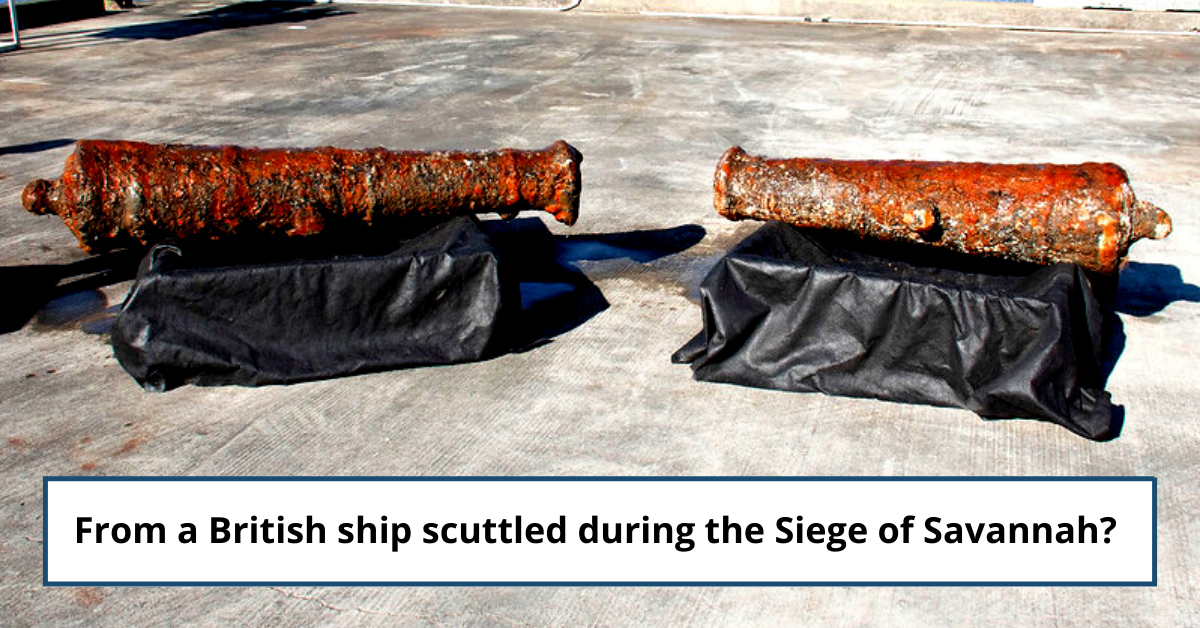 Revolutionary War-Era Cannons Pulled from Savannah River Could Be from ...