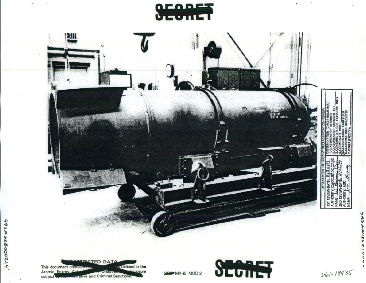 The US Air Force Lost a Mark 15 Nuclear Bomb Off the Coast of Tybee ...