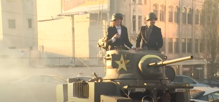 Battle for Best Prom Entrance - Teens Arrive At High School Dance In ...